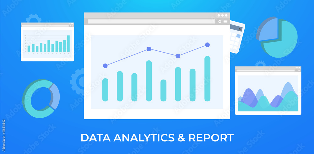 Data analytics report, Business analytics BA or intelligence BI ...