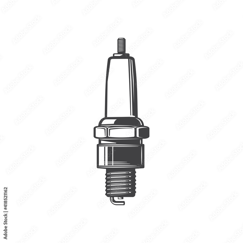 Sparking plug delivering electric current to chamber isolated ...