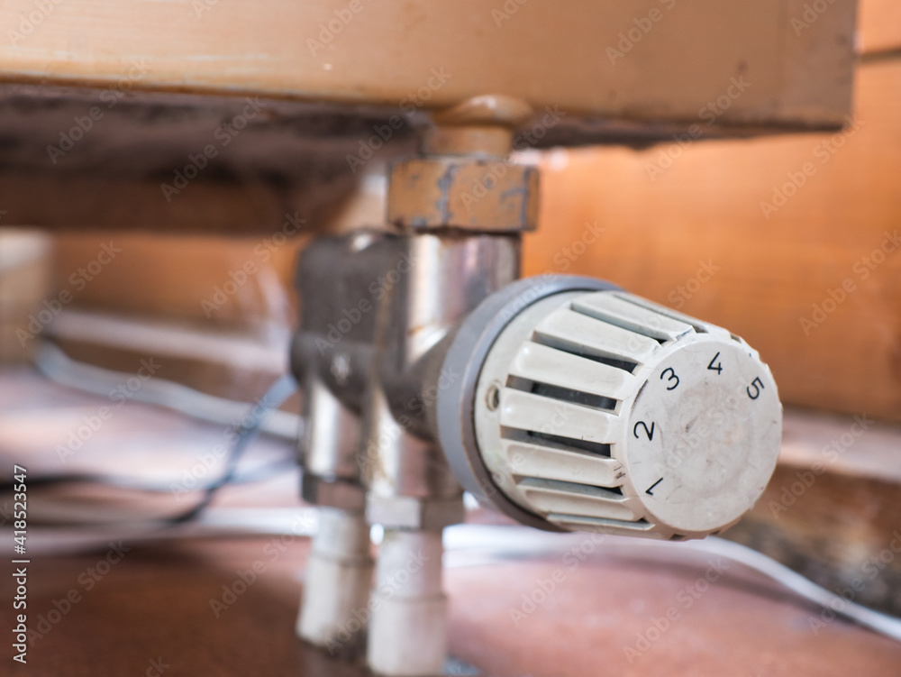 a control valve of an old heating system with different heating levels ...