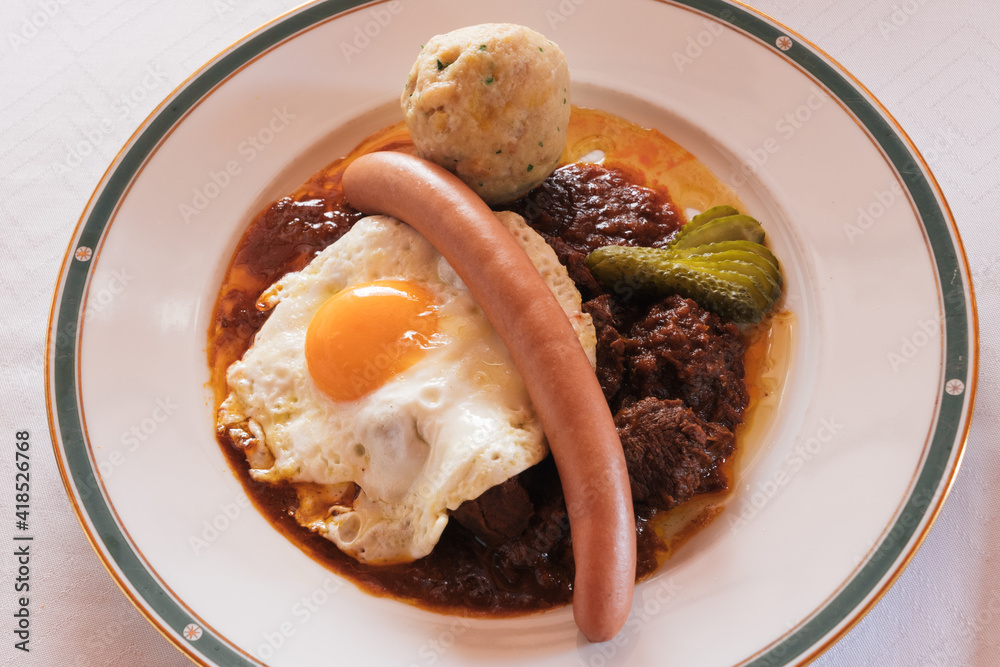 Fiakergulasch or Herrengulasch Viennese Beef Goulash with a Dumpling ...