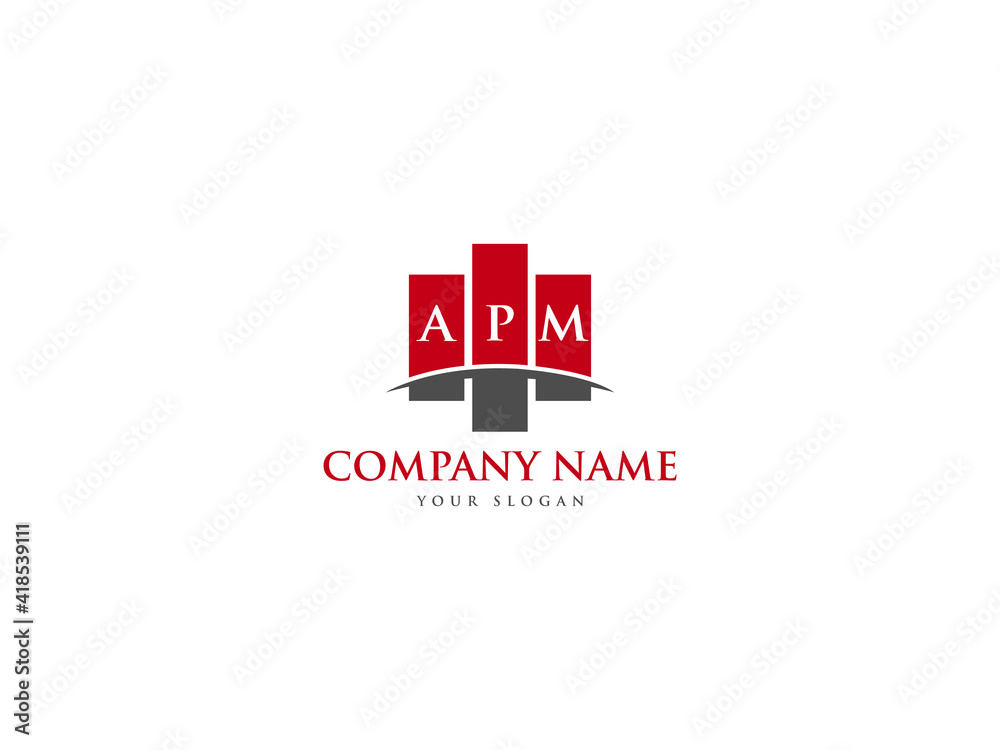 APM Logo Letter Design For Business Stock Vector | Adobe Stock