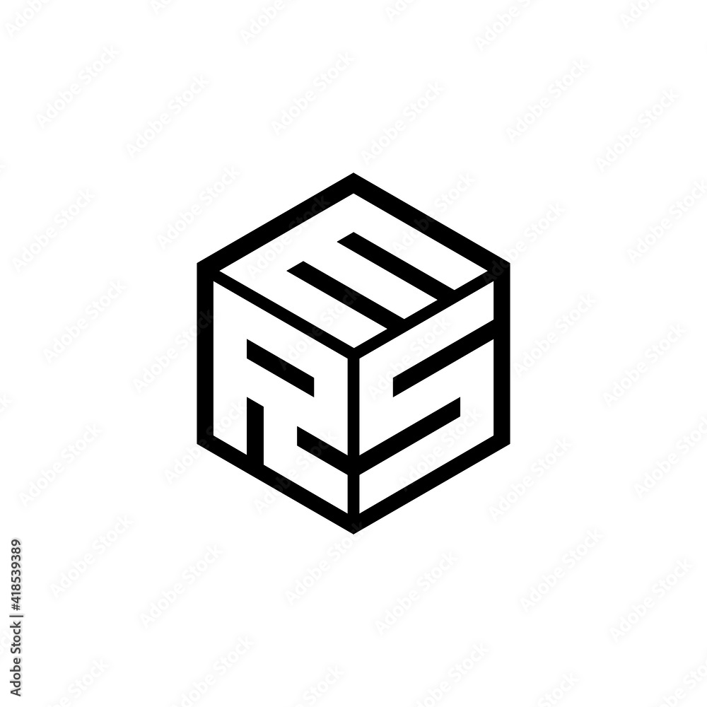 RSM letter logo design with white background in illustrator, cube logo ...