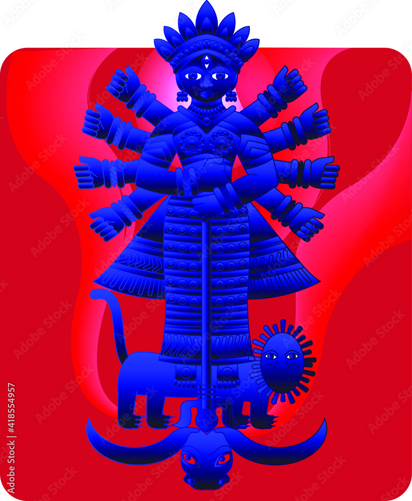 Beautiful goddess Maa Durga or Durga Devi on festival Vijaya Dashmi ...