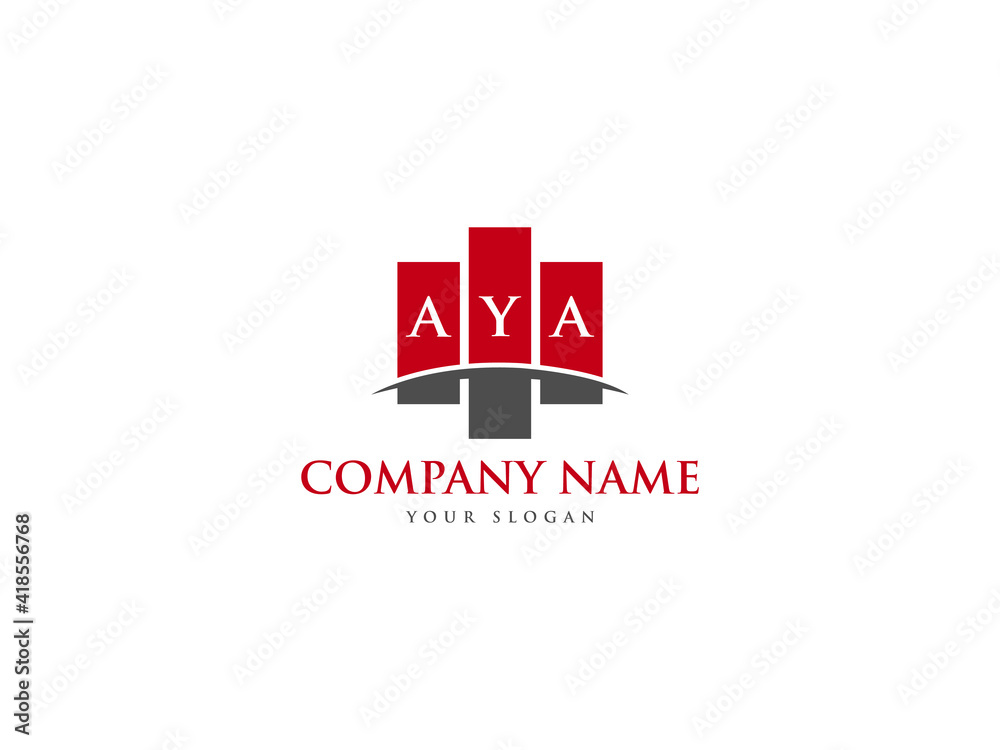 AYA Logo Letter Design For Business Stock Vector | Adobe Stock