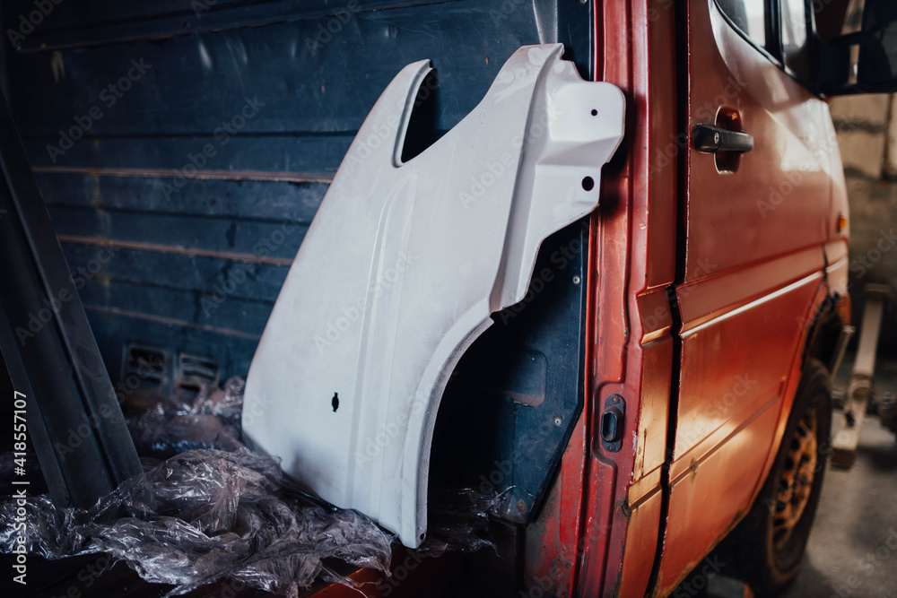 restoration and body repair of a truck, welding and replacement of body ...