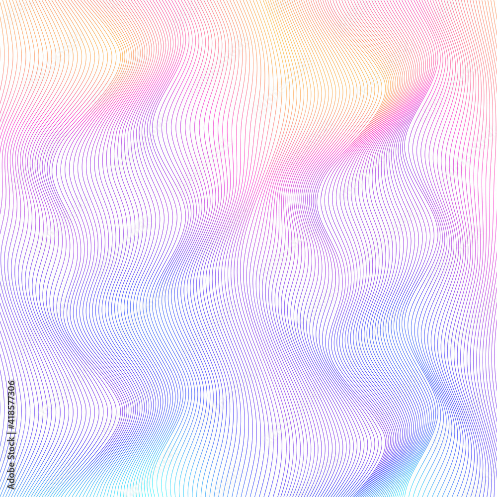 Soft rainbow color. Linear background. Design elements. Poligonal lines ...