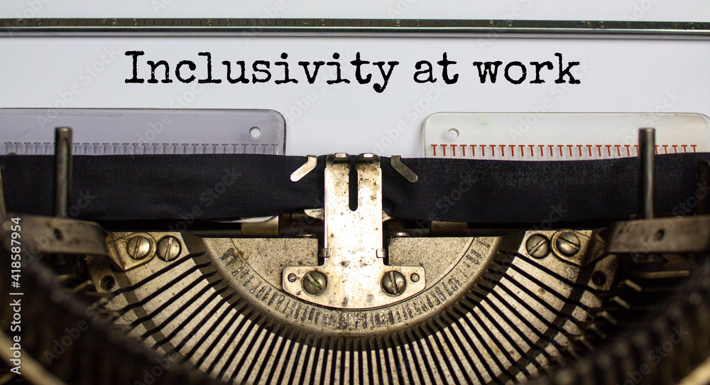 Inclusivity at work and belonging symbol. Concept words 'inclusivity at ...
