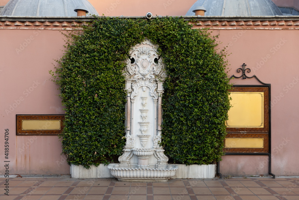 On the streets in Istanbul, public places. Elements of architectural ...