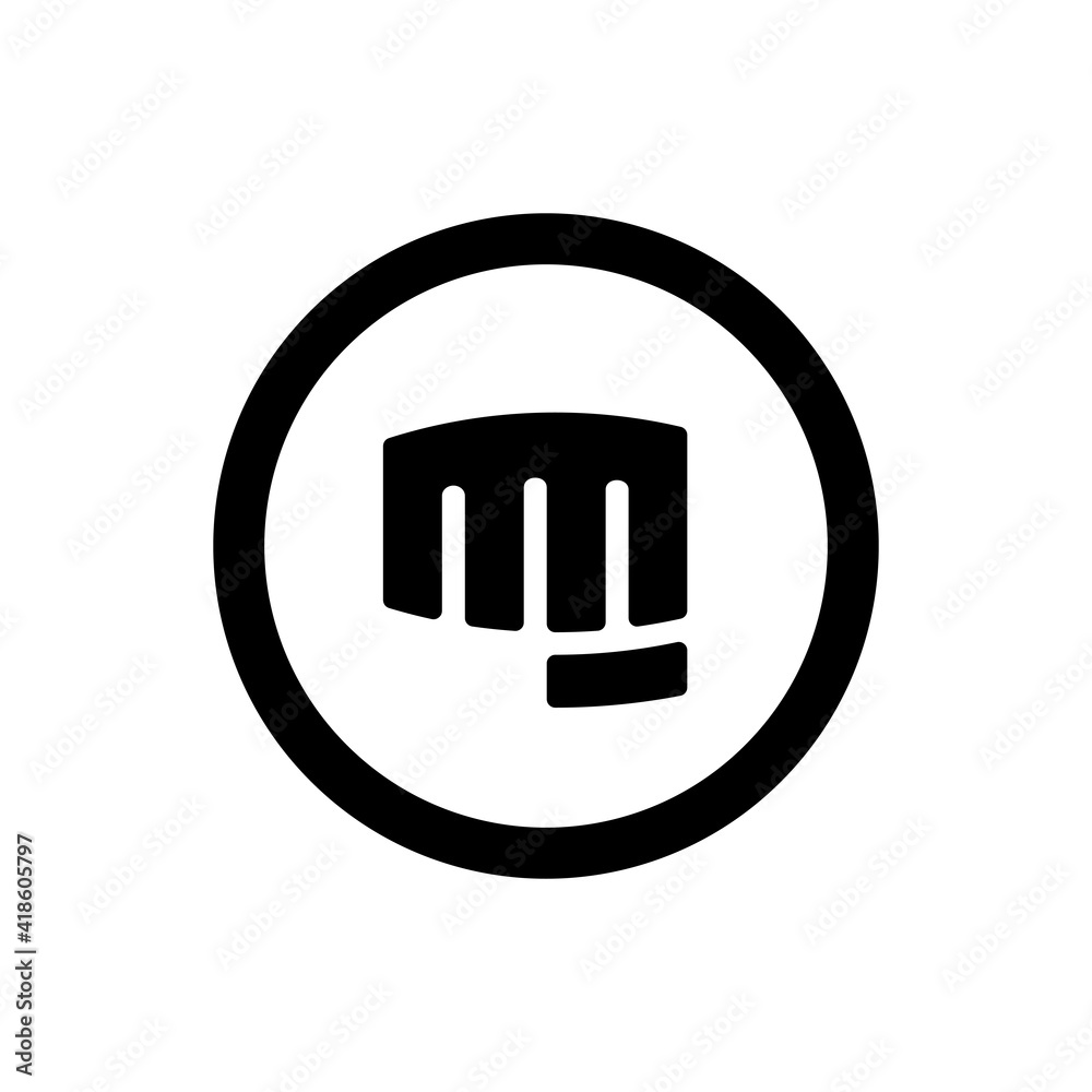 Human fist punch logo, clenced fist icon, martial arts symbol - Vector ...