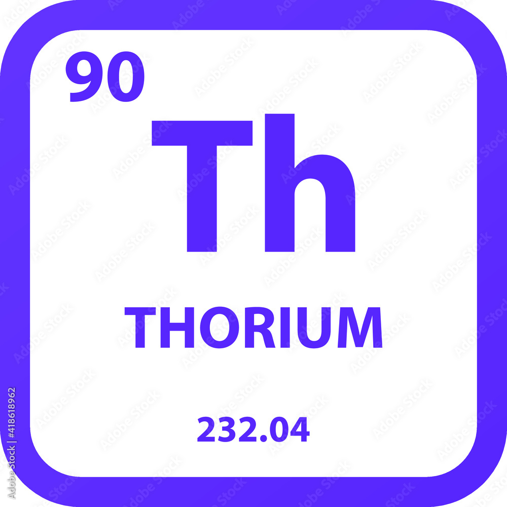 Grafika wektorowa Stock: Thorium Th Actinoid Chemical Element vector ...