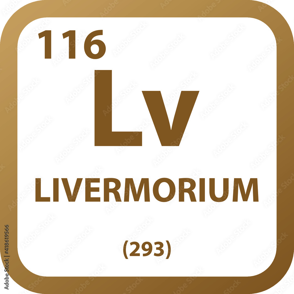 Livermorium , Chemical Element vector illustration diagram, with atomic ...
