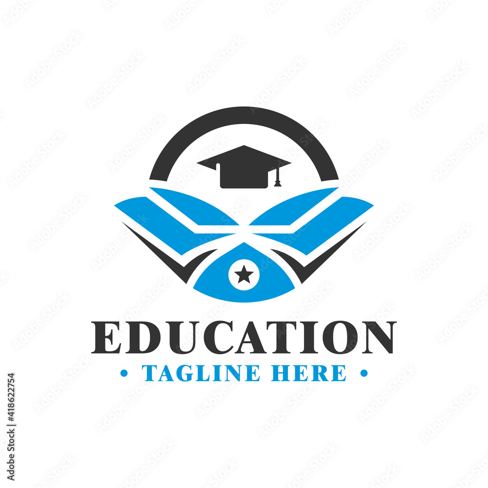 logo design symbol of education Stock Vector | Adobe Stock