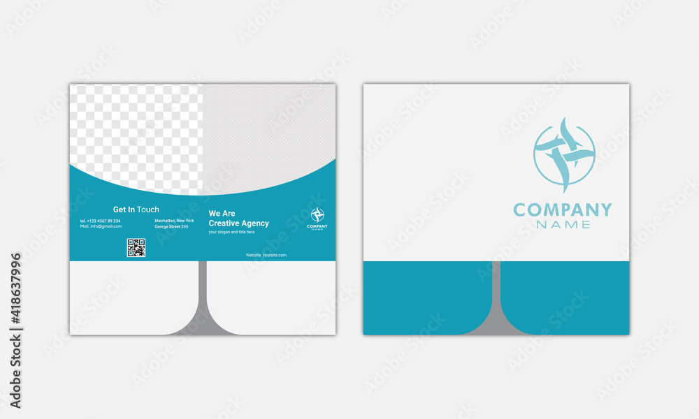 Folder template design for the company, Element of stationery, Folder ...