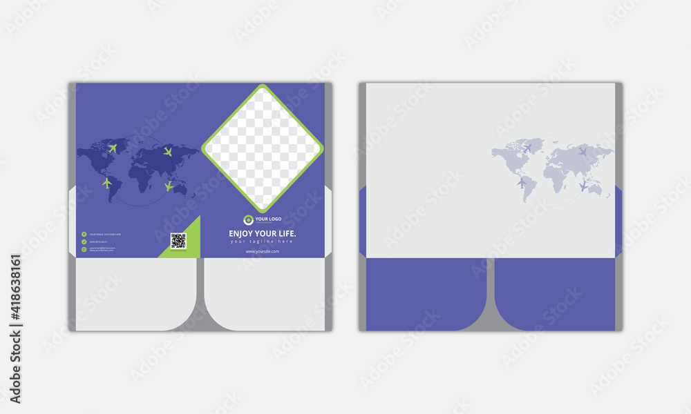 Folder cover design, the layout for the presentation of the company ...