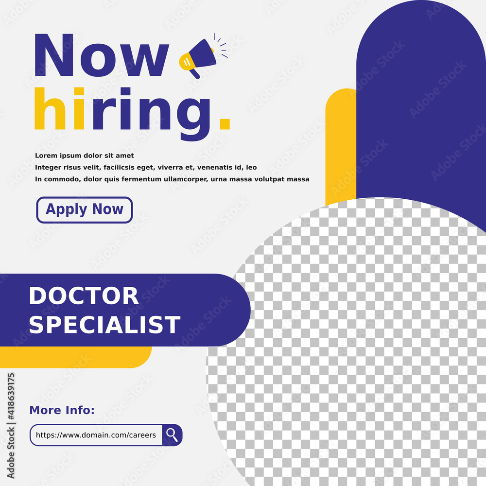 Creative social media post feed design. We are hiring doctor specialist ...