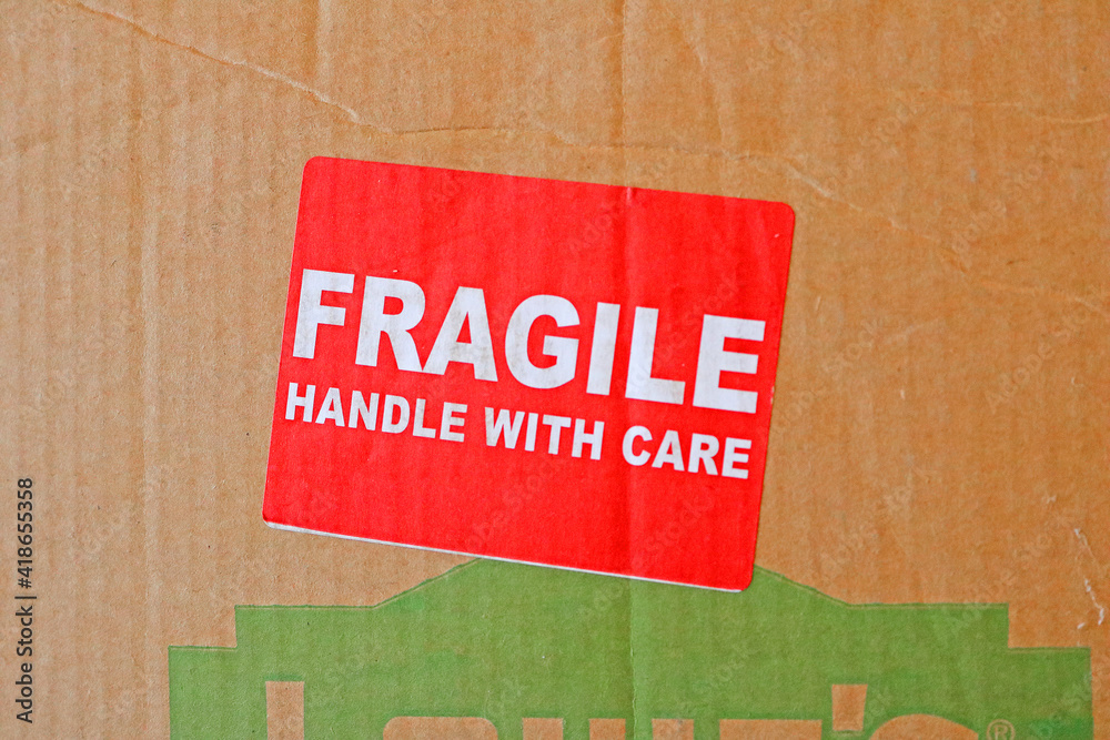 Fragile Sticker Stock Photo | Adobe Stock