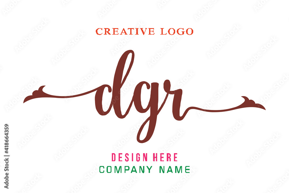 DGR lettering logo is simple, easy to understand and authoritative ...