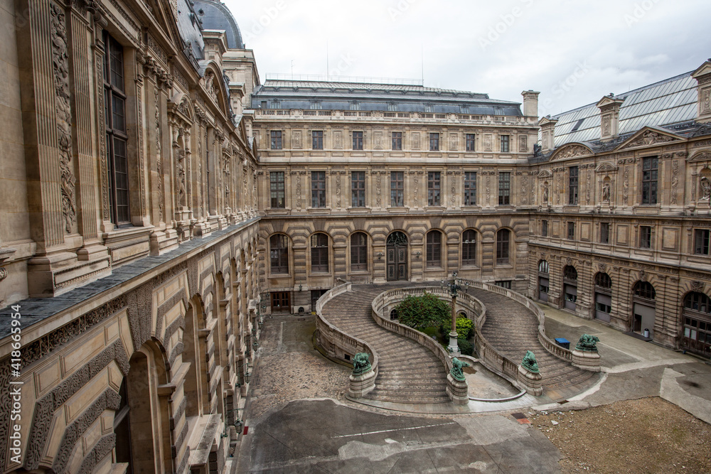 Louvre Museum and The Tuileries Garden in Paris. Stock Photo | Adobe Stock