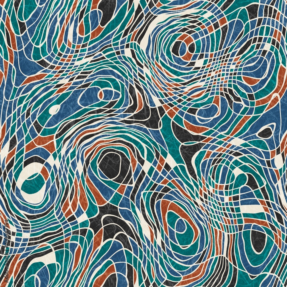 Seamless abstract line geo pattern for print. High quality illustration ...