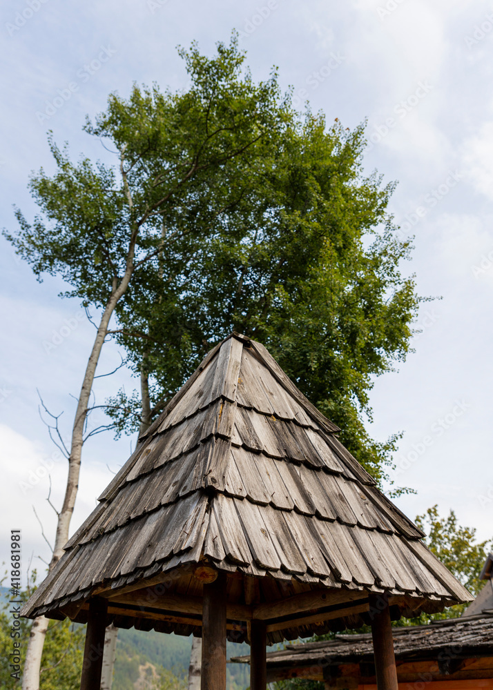 Drvengrad, Serbia- 18 September 2020: Kustendorf, traditional wooden ...
