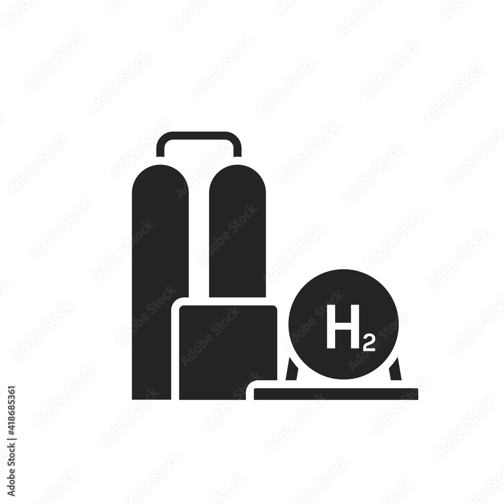 Hydrogen plant icon. environment, eco friendly and alternative energy ...