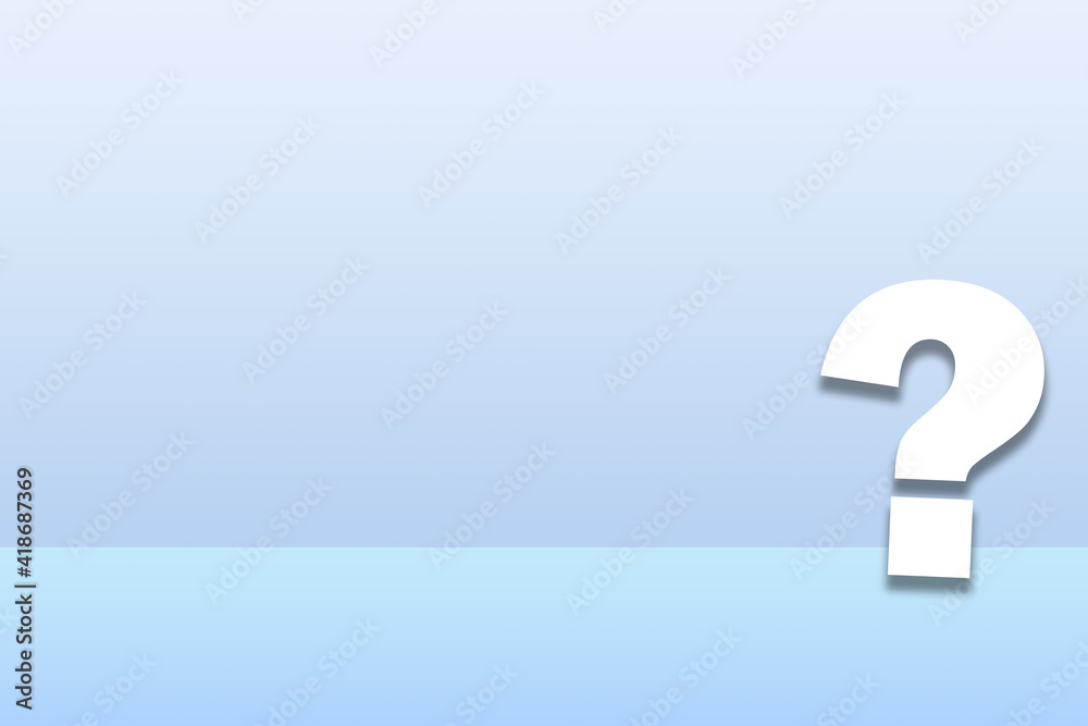 Symbol eines großen Fragezeichen auf hell blauen Hintergrund Stock ...
