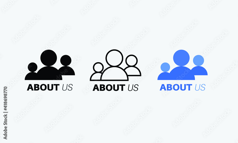 about us , about us icon Stock Vector | Adobe Stock