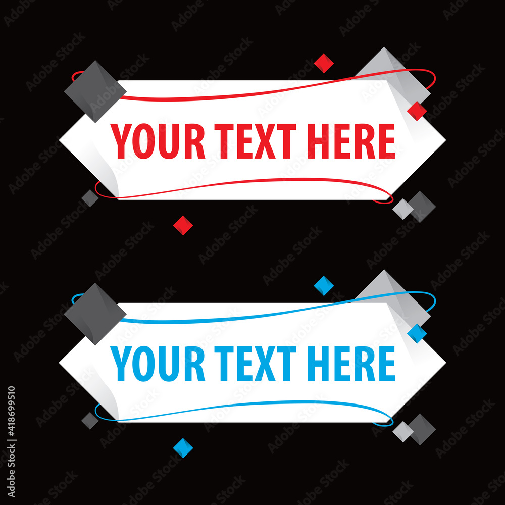 banner set, text box, title box, speech text, speech title, frame text ...