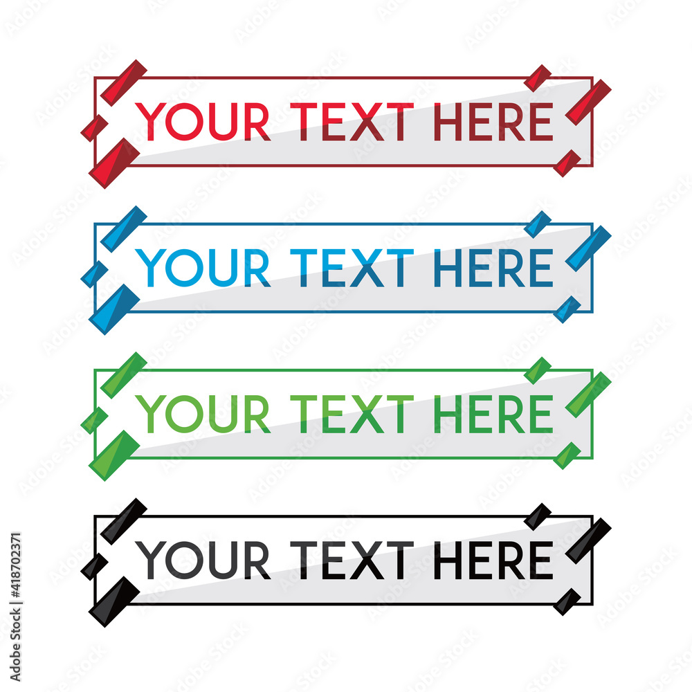 banner set, text box, title box, speech text, speech title, frame text ...