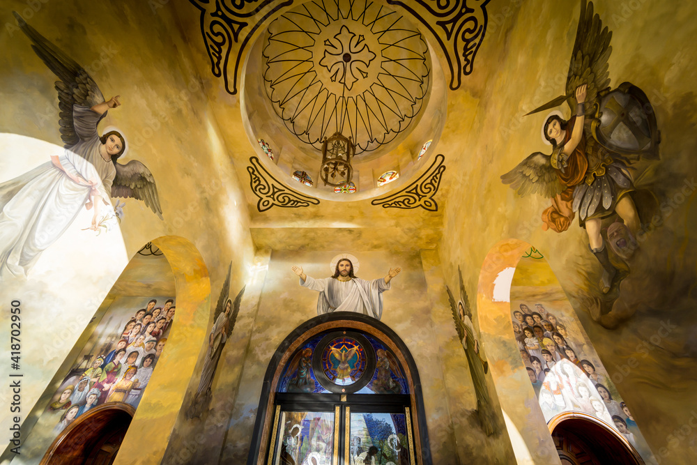 Poster Public cathedral coptic egyptian church at the sky background ...