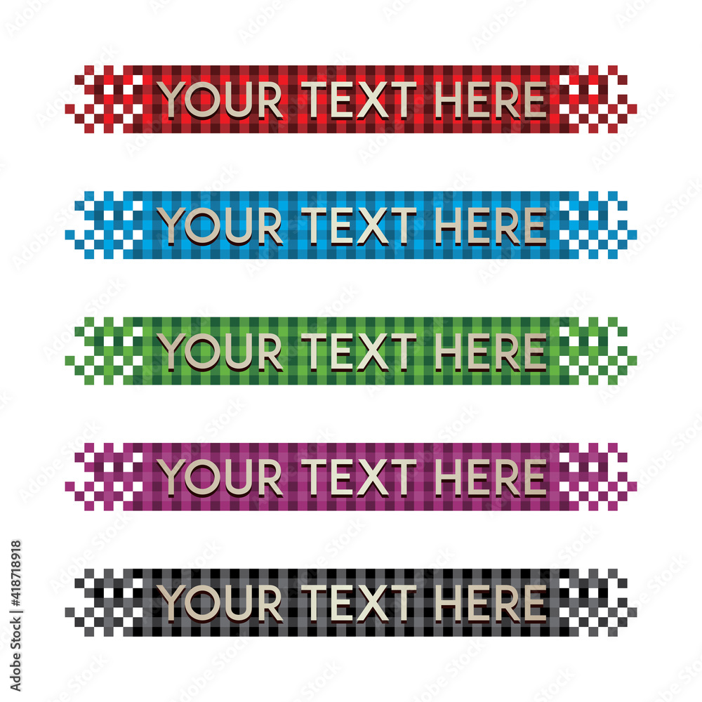 Vektorová grafika „banner set, text box, title box, speech text, speech ...