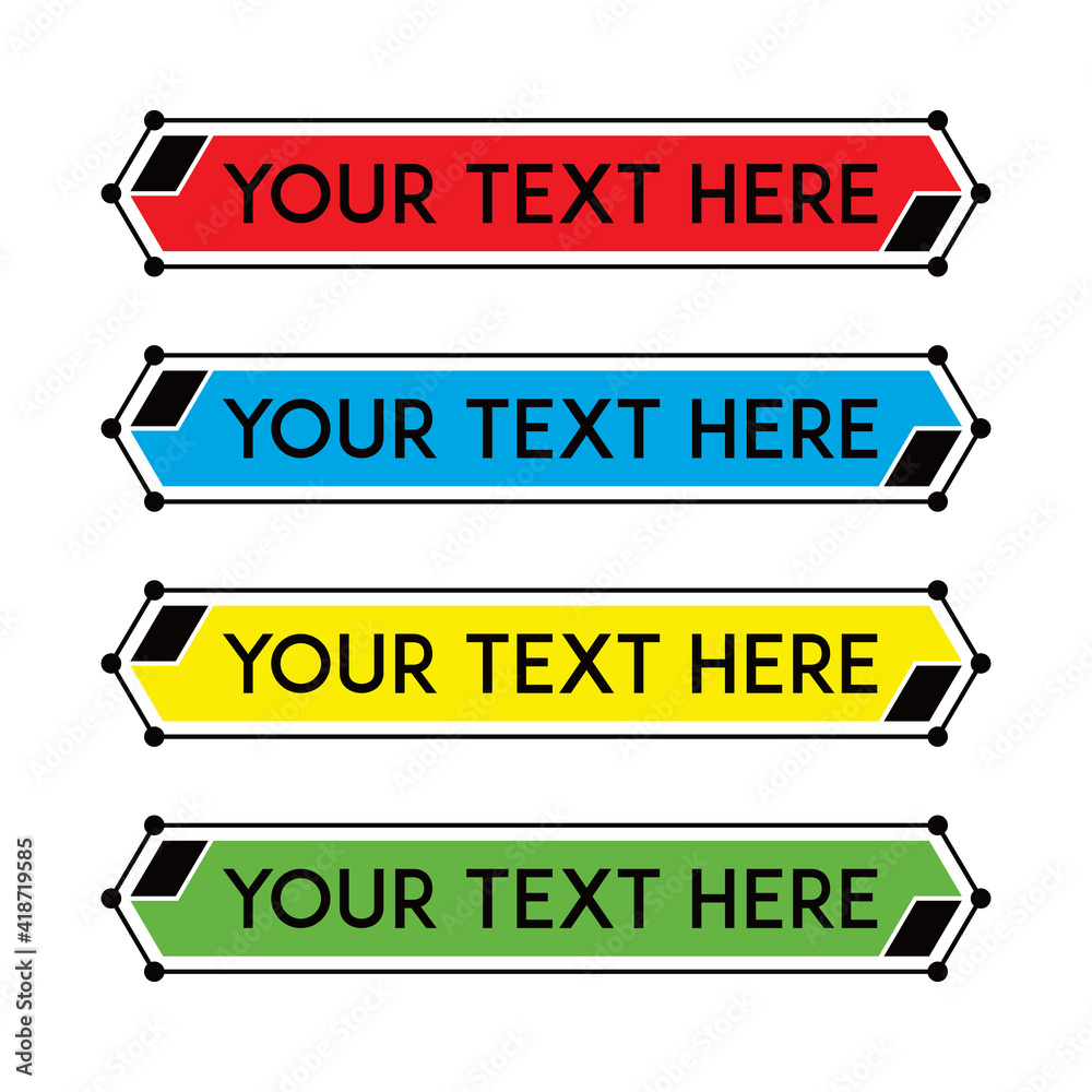 banner set, text box, title box, speech text, speech title, frame text ...