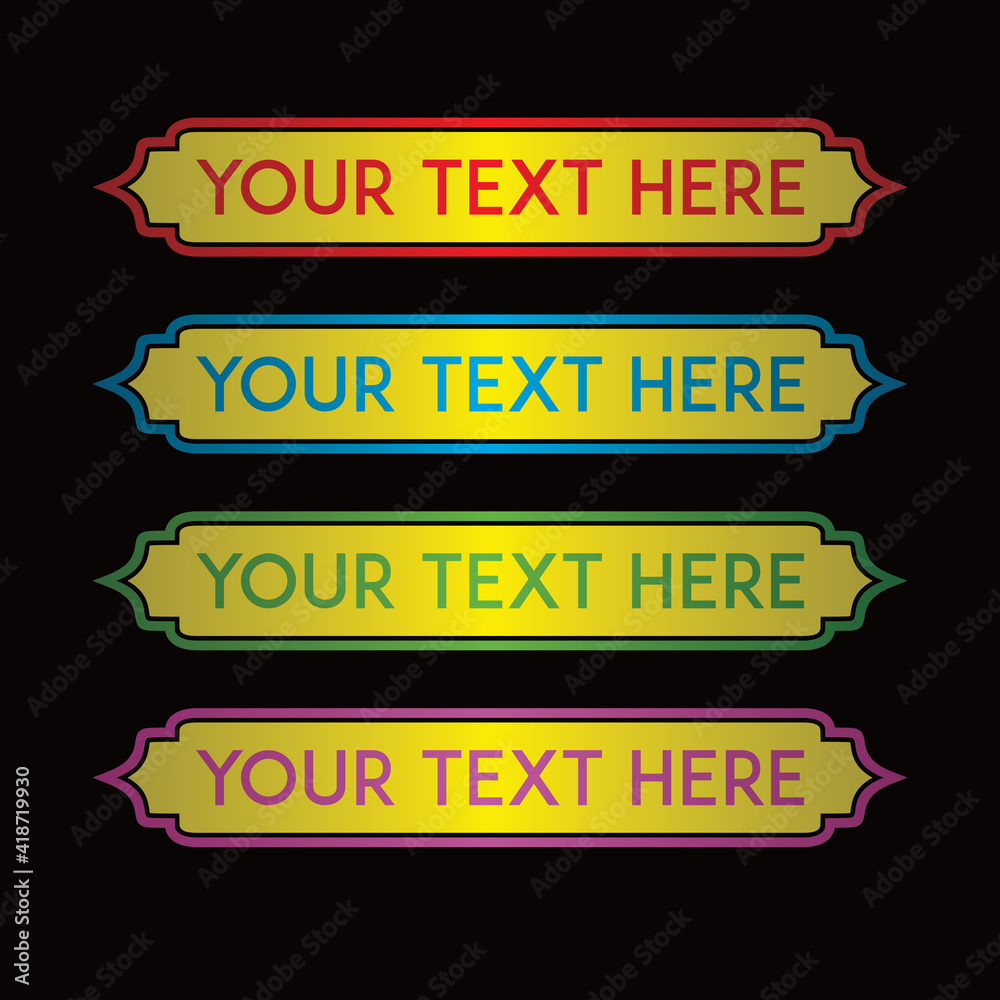 banner set, text box, title box, speech text, speech title, frame text ...