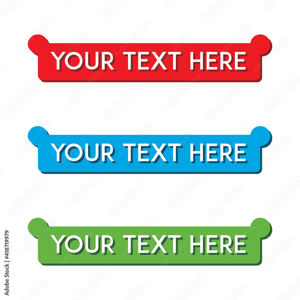 banner set, text box, title box, speech text, speech title, frame text ...