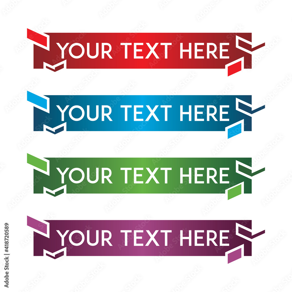 Vetor de banner set, text box, title box, speech text, speech title ...