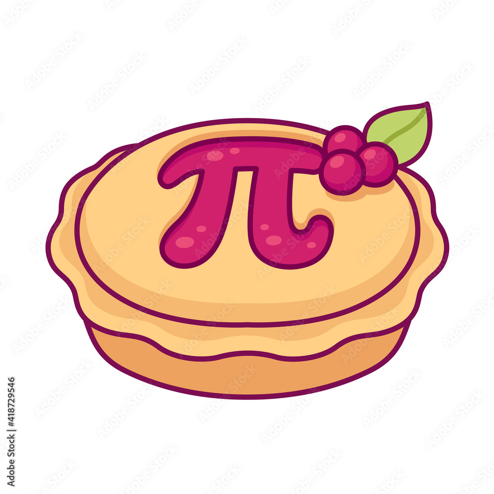 Pie Drawing With Pi Symbol Stock Vector Adobe Stock