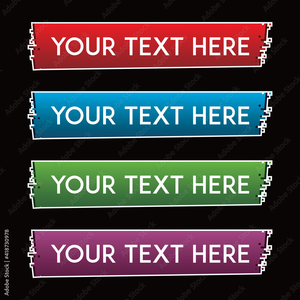 banner set, text box, title box, speech text, speech title, frame text ...