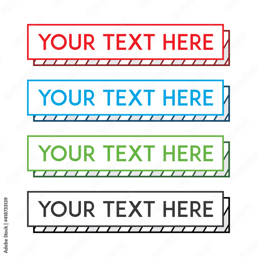 Vetor de banner set, text box, title box, speech text, speech title ...