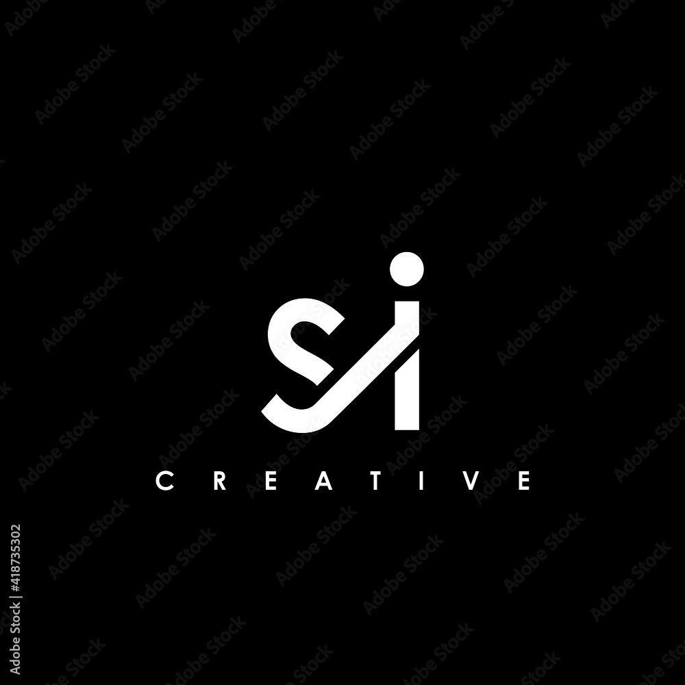 SI Letter Initial Logo Design Template Vector Illustration Stock Vector ...