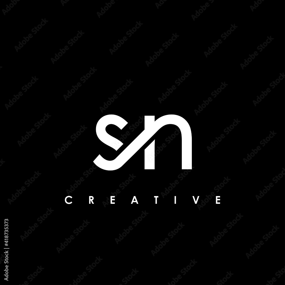 SN Letter Initial Logo Design Template Vector Illustration Stock Vector ...