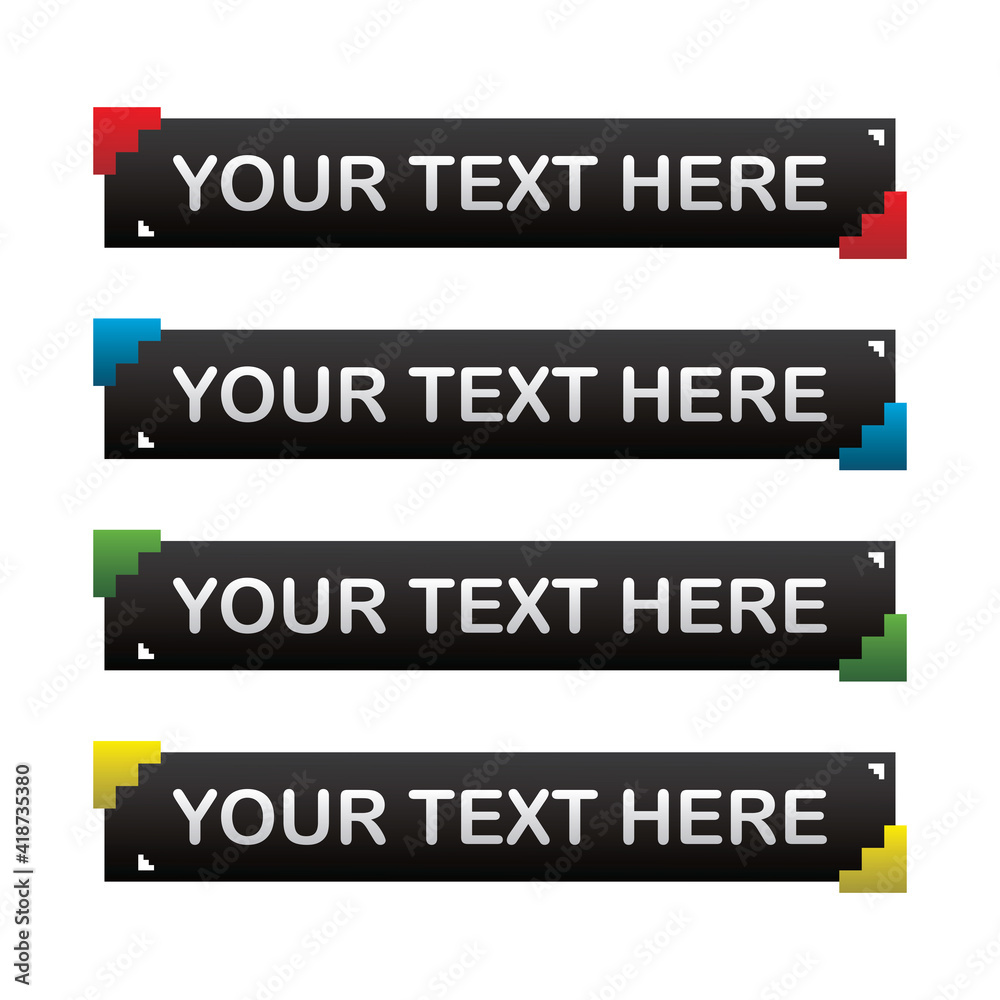 banner set, text box, title box, speech text, speech title, frame text ...