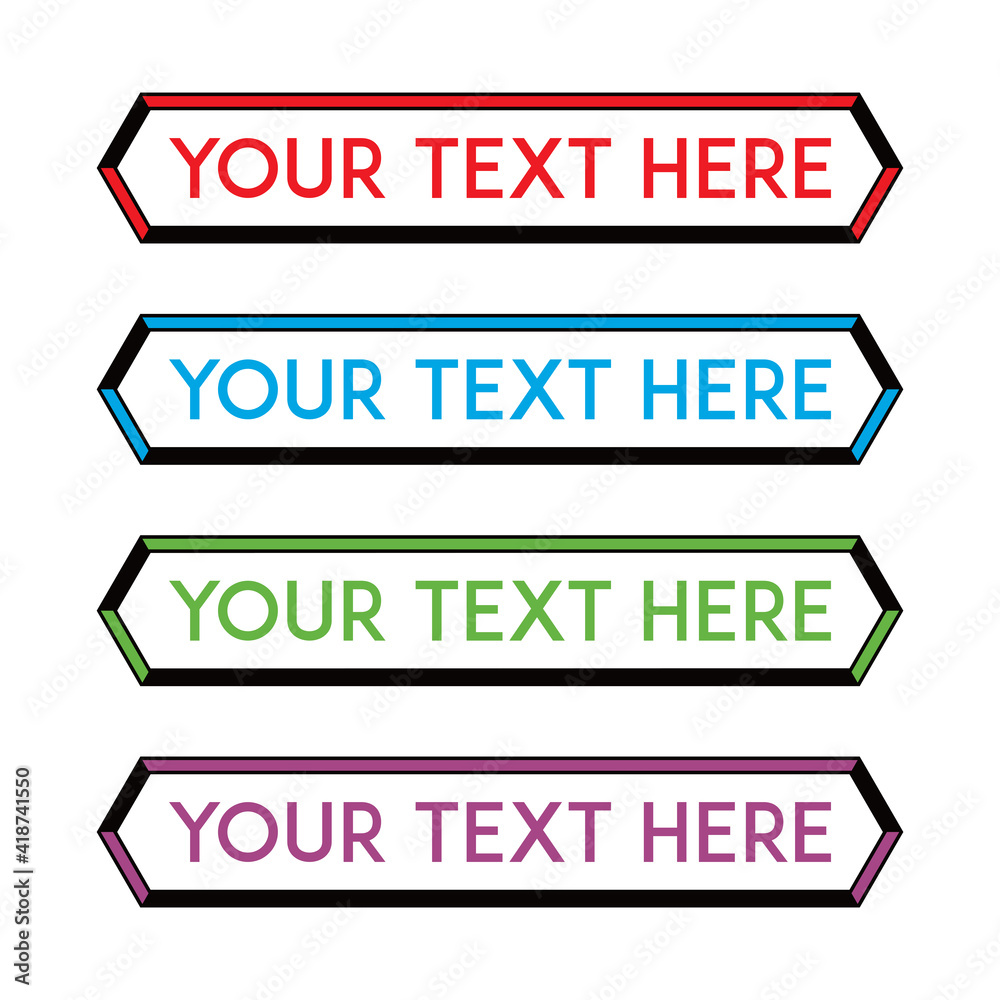 Vetor de banner set, text box, title box, speech text, speech title ... Vetor de banner set, text box, title box, speech text, speech title ...
