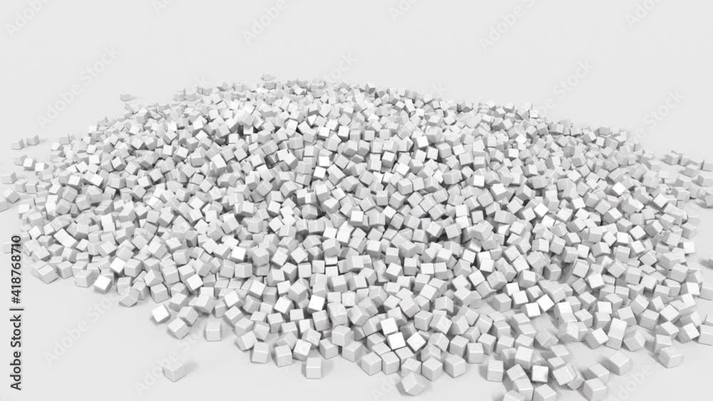 Collapsing British pound sterling sign made of blocks. Financial crisis ...