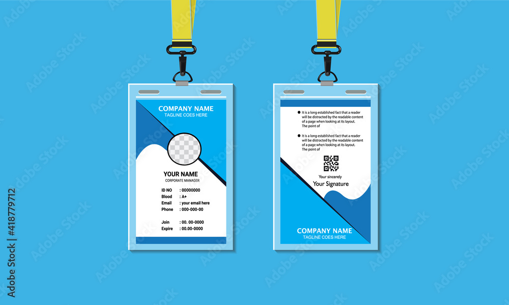 I will design a professional id card, student id card, official id card ...