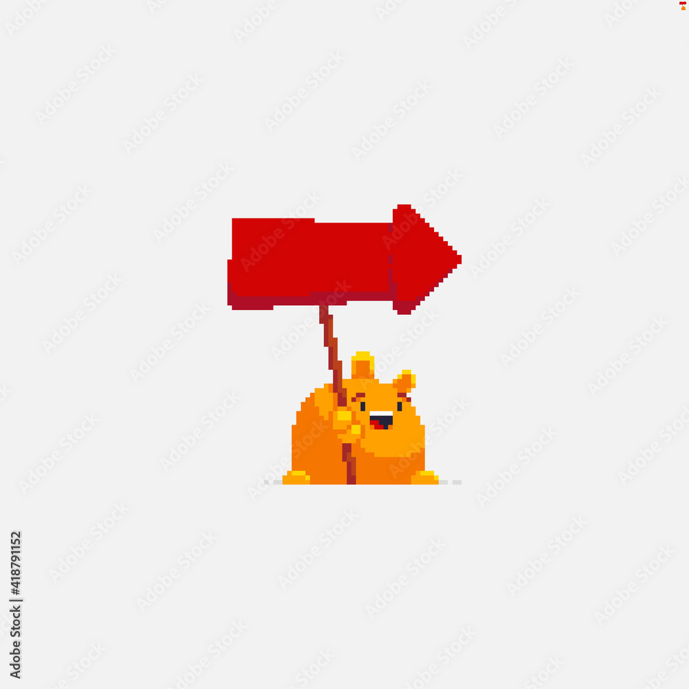 Pixel art arrow sign Stock Vector | Adobe Stock