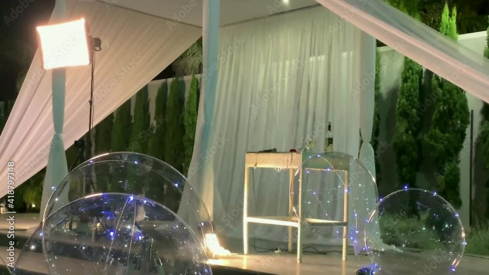 Jewish traditions wedding outdoor ceremony. Wedding canopy (chuppah ...