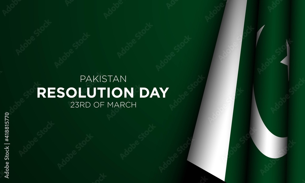 Pakistan Resolution Day Background Design. 23rd of March. Vector ...