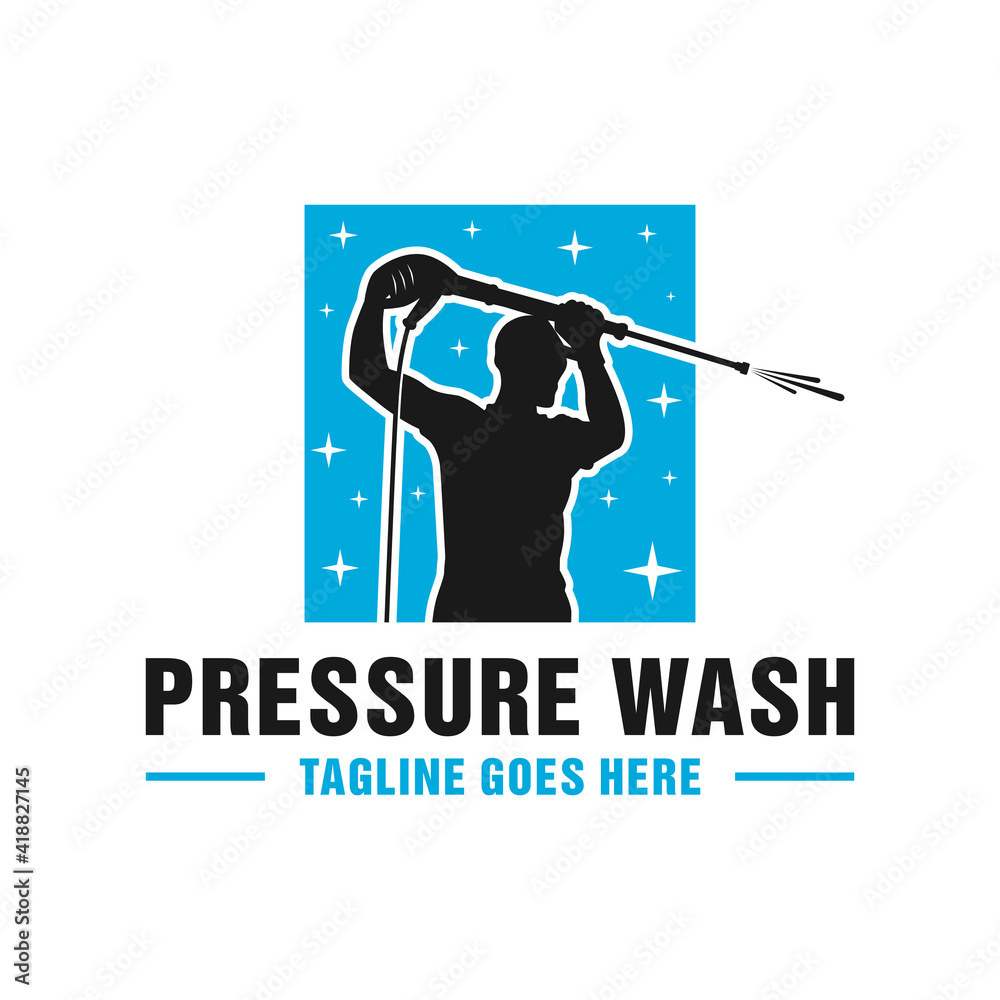 high pressure washing pipe logo Stock Vector | Adobe Stock