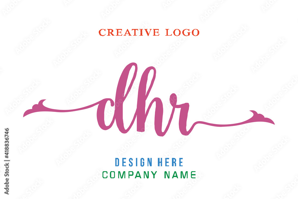 DHR lettering logo is simple, easy to understand and authoritative ...