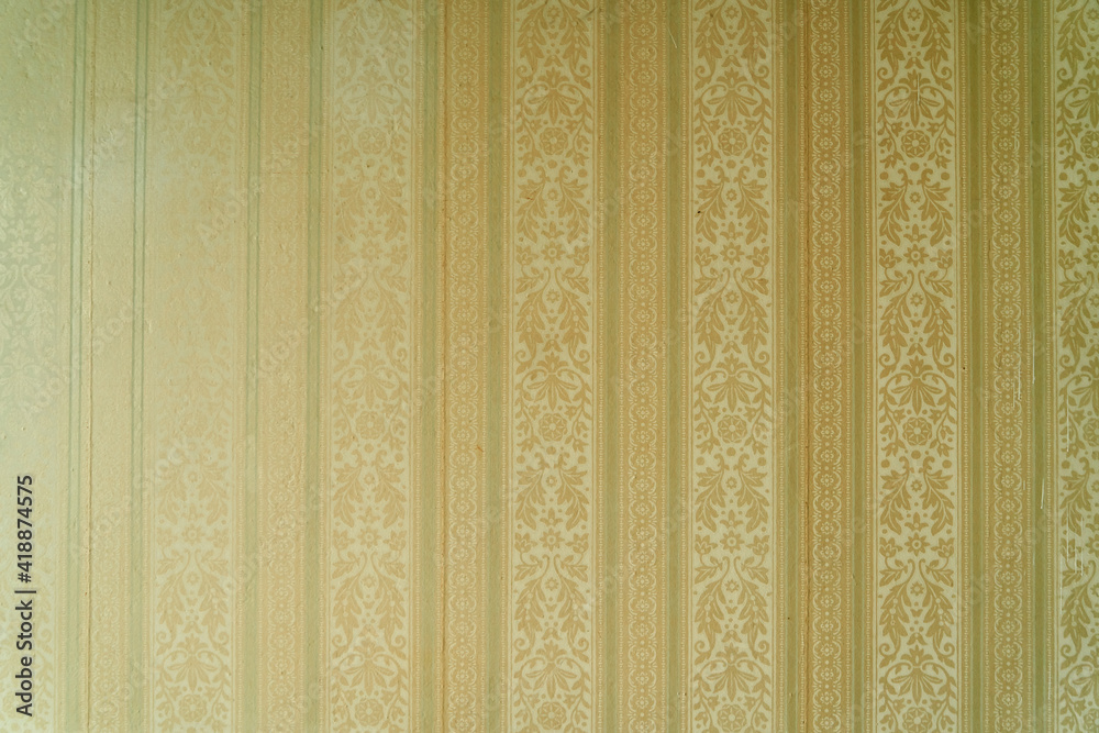 Old retro vintage floral wallpaper on wall as texture Stock Photo ...